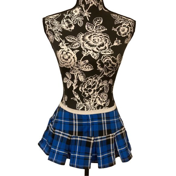 Body Rage Skirts Body Rage Schoolgirl Pleated Mini Skirt Plaid